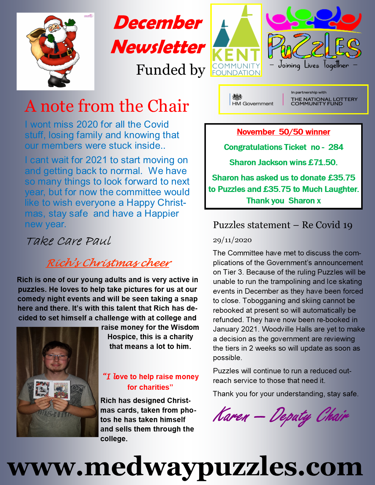 December Newsletter – Medway Puzzles